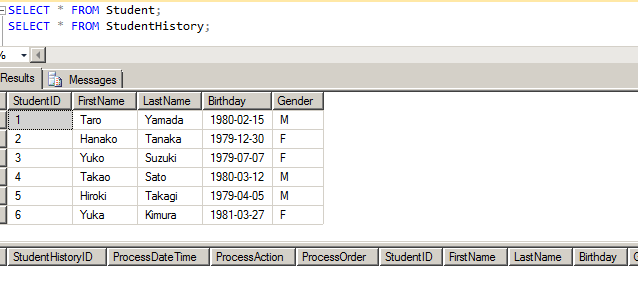 Sql Server の After トリガーで更新履歴を残す Sql Server のトリガー Sql Server 入門